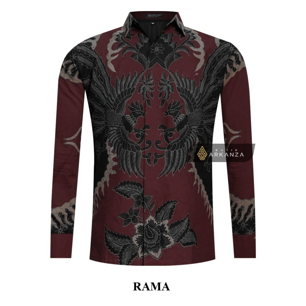 Jual BATIK ARKANZA STORE Motif RAMA Kemeja Batik Pria Lengan Panjang ...