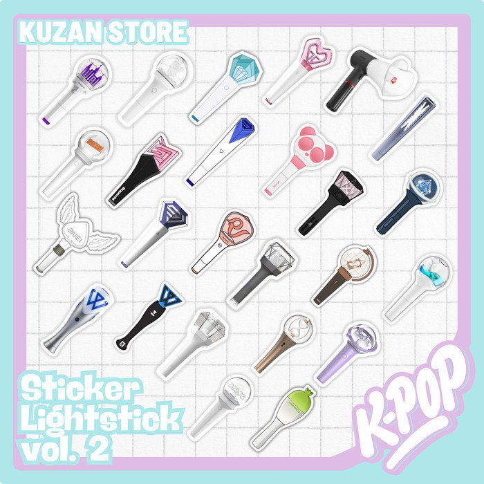 Jual Sticker Lightstick KPOP Vol. 2 Freebies / Stiker Light Stick KPOP ...