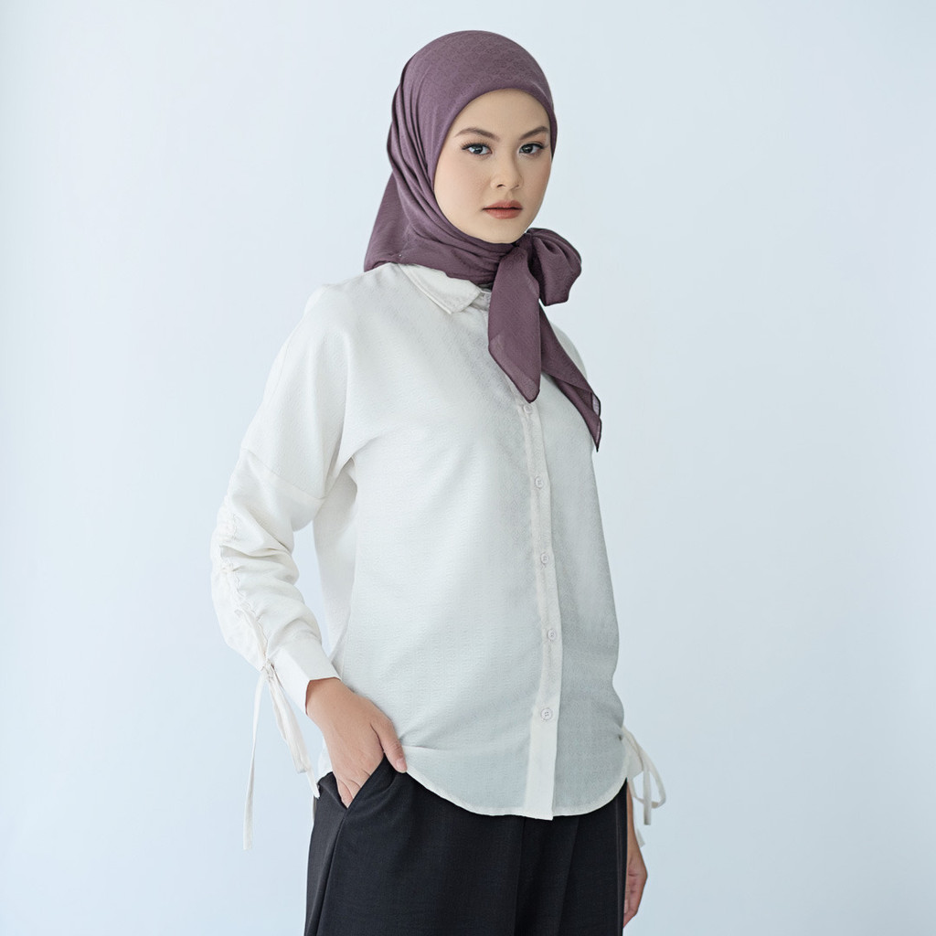 Jual Shirt Deenay Alleia Sleeve Wrap Shirt | Shopee Indonesia