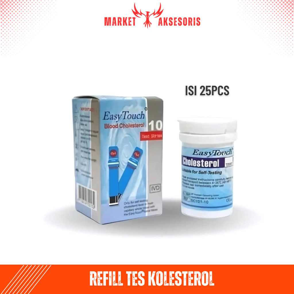 Jual Refill Isi Ulang Strip Tes Kolesterol Easy Touch Isi 10 Stik Alat ...