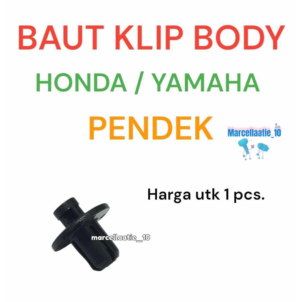 Jual 1 pcs Klip Body PENDEK Motor Nmax Vario PCX Aerox Beat Lexi Spacy ...
