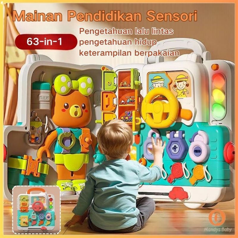 Jual [Penjual Lokal] Mainan Busy Board Bola sibuk Montessori Busy Cube ...
