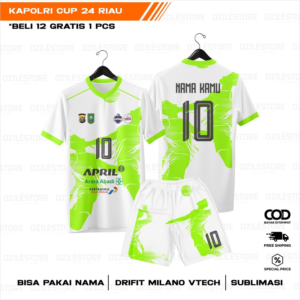 Jual JERSEY VOLI RIAU KAPOLRI 2024 BISA PAKE NAMA | Shopee Indonesia