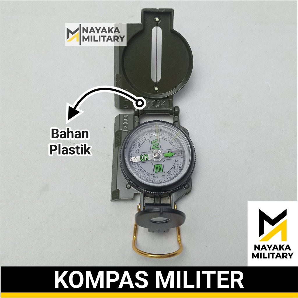 Jual Bahan Plastik Kompas Lensatik Militer Compass Lensatic Bidik Lensa ...