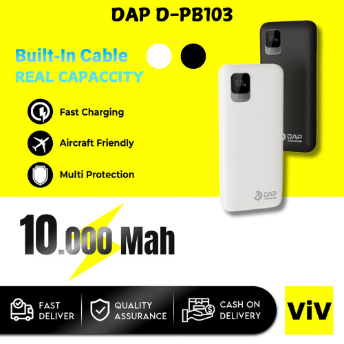 Jual Powerbank 10.000mAh 3.0A 2 Input & 3 Output - Type C Mutifungsi D-PB103 - Garansi 1 Tahun ...