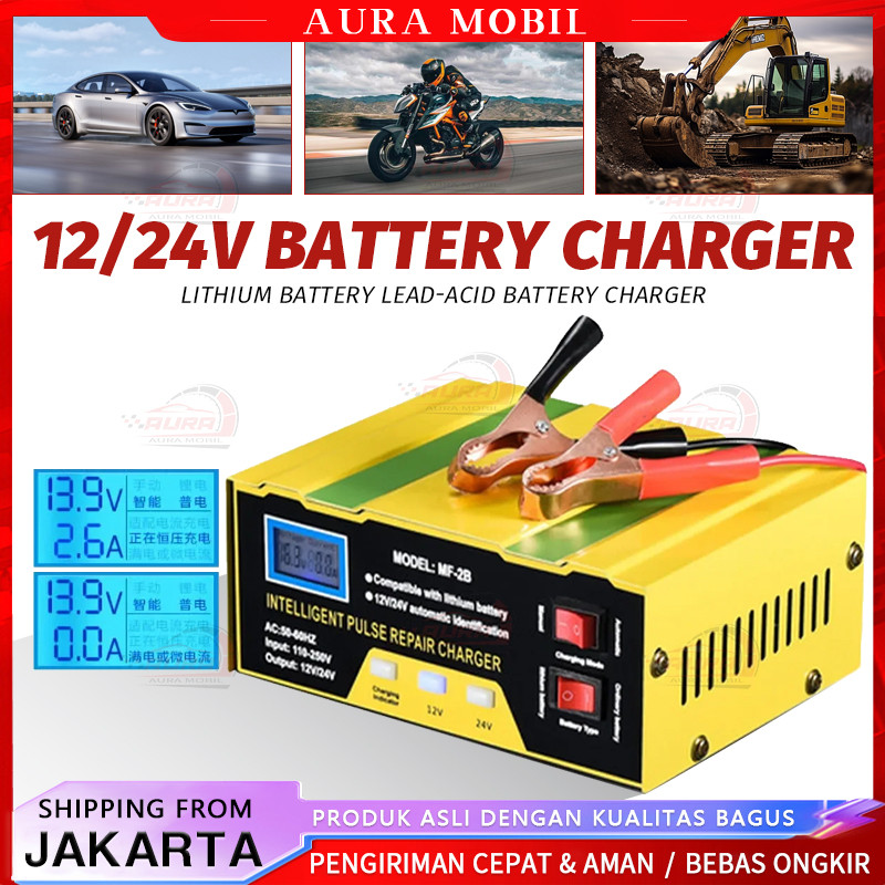 Jual 12v 24v Charger Aki Mobil Motor Truck Kapal Elektrik Otomatis 6 ...