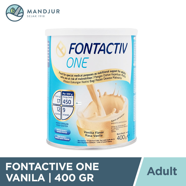 Jual FontActiv One Rasa Vanila 400 Gr - Susu Penambah Nutrisi Dewasa ...
