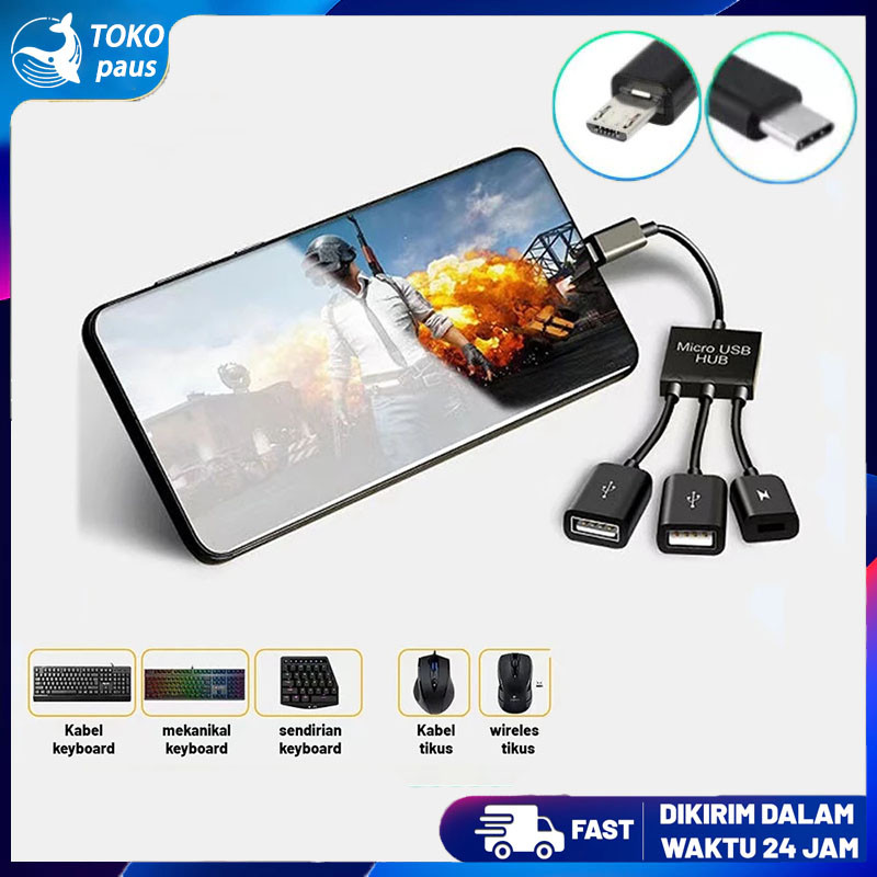Jual MICRO OTG 3IN1 Otg Micro Usb TMDZ-Usb Micro USB to USB Female 3 ...