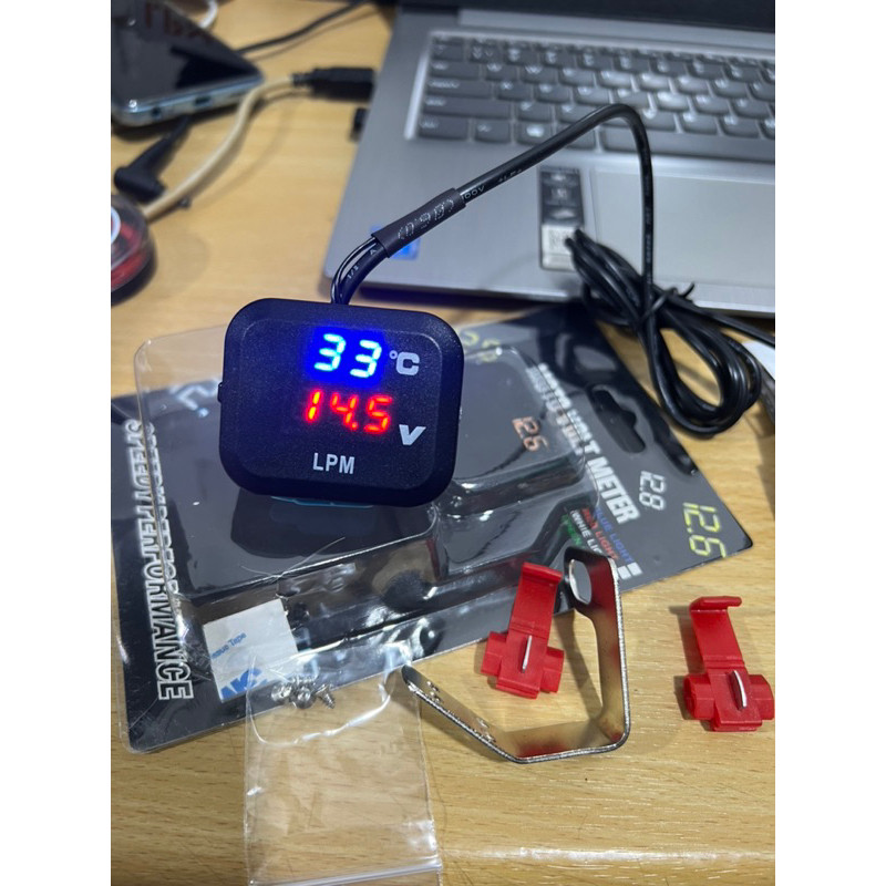 Jual VOLTMETER VOLT METER MODEL 3 IN 1 USB CHARGER TERMOMETER DIGITAL ...