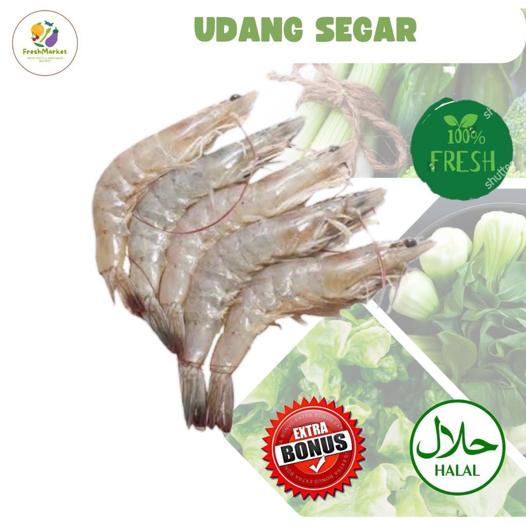 Jual Udang Vaname Segar 1 Kg Sayur Instan Online Lampung | Shopee Indonesia