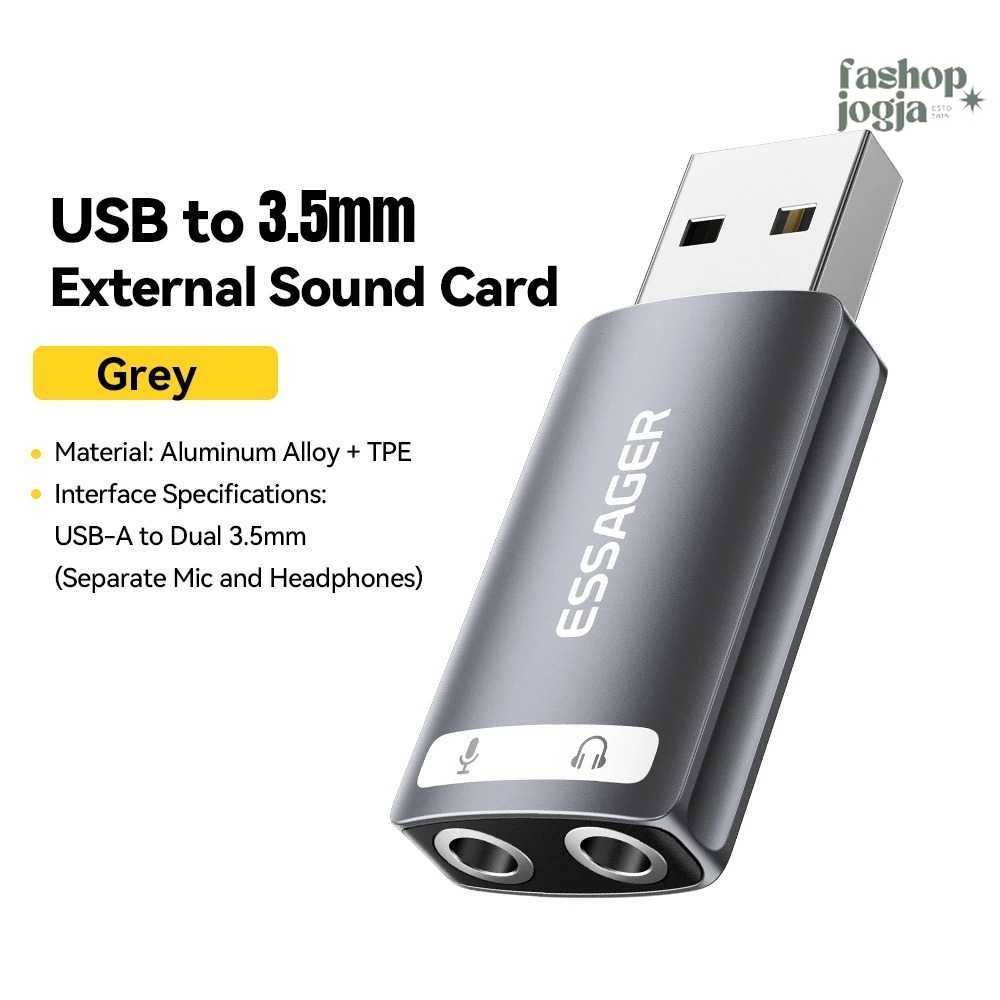 Jual DISKON USB Sound Card External OTG Portable AUX 3.5mm - ES-OTG21 ...