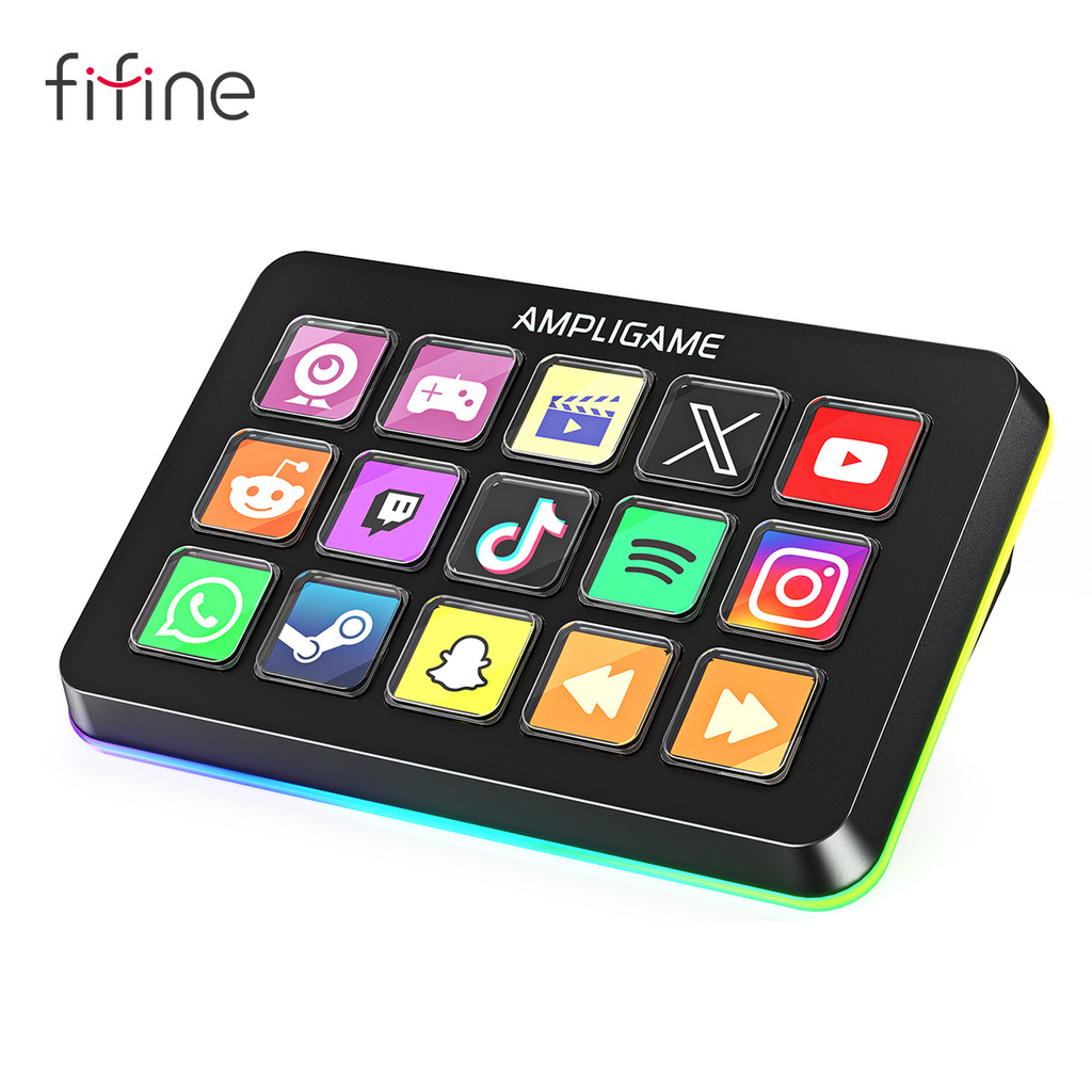 Jual FIFINE D6 Mini Keyboard with 15 Customizable Macro Buttons ...