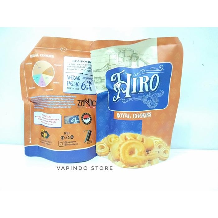 Jual NIC 6MG HIRO V2 ROYAL COOKIES 60ML BY JOZOJO BREW | Shopee Indonesia