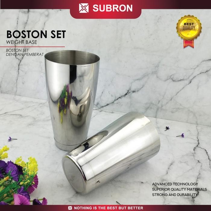 Jual SUBRON Shaker Boston Stainless Set Dengan Pemberat Weight Base ...