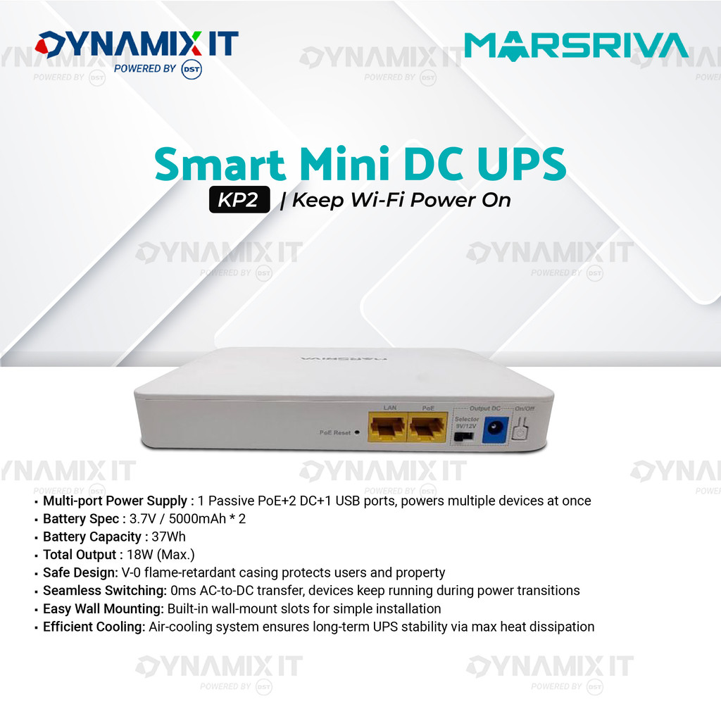Jual Marsriva Smart Mini DC UPS KP2 18Watts 10.000mAh | Shopee Indonesia