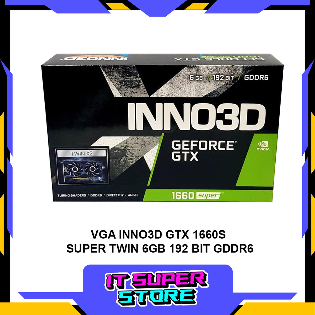 Jual VGA INNO3D GTX 1660s SUPER TWIN 6GB 192 BIT GDDR6 Nvidia Geforce ...