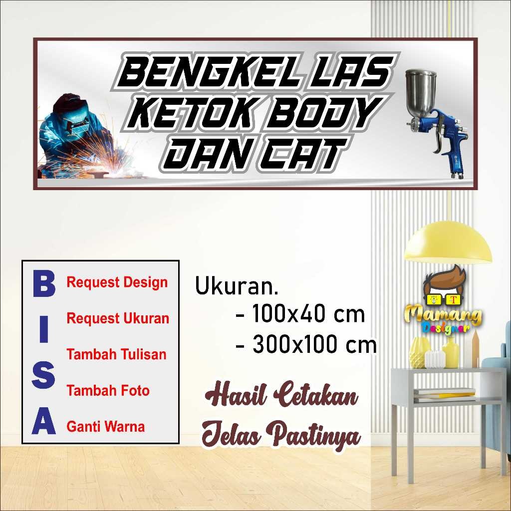 Jual backdrop Custom Banner MMT Spanduk Bengkel Las dan Ketok Magic bb ...