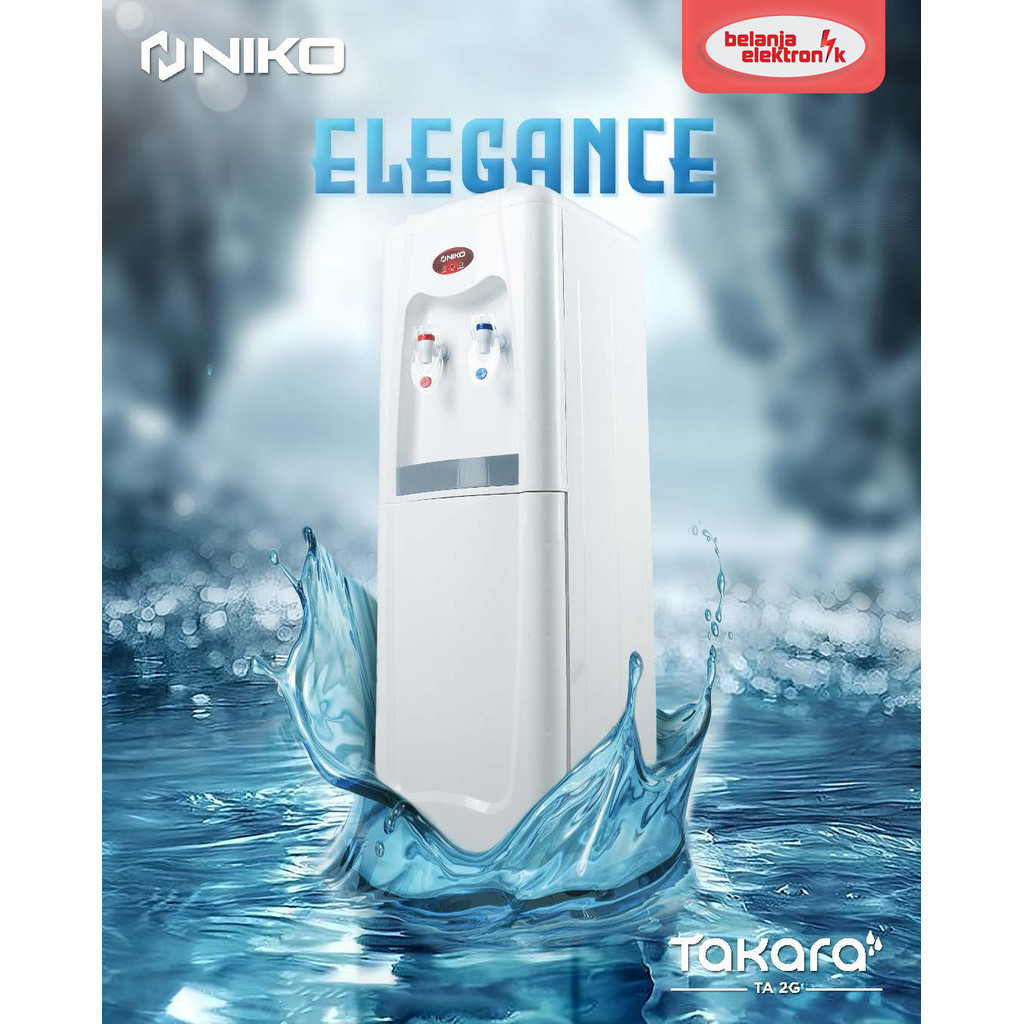 Jual NIKO TAKARA DISPENSER AIR 2 KRAN GALON ATAS BOTTOM STORAGE TA-2G ...