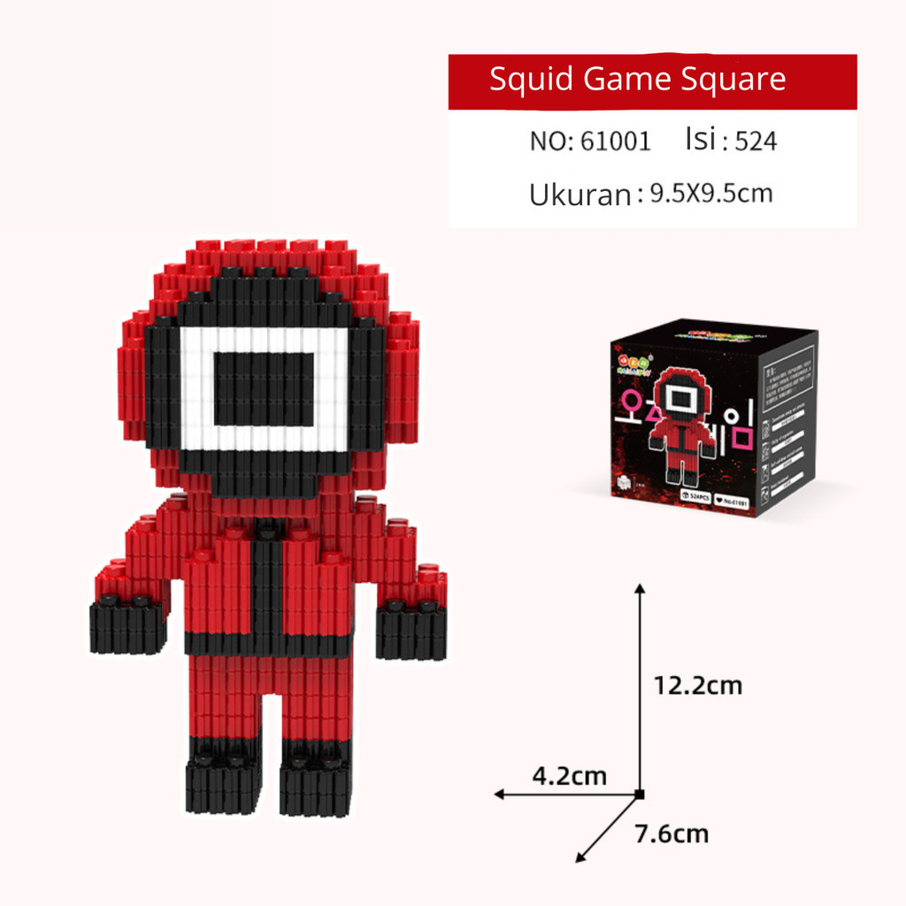 Jual Nano Blocks Squid Game 3D Model, Mainan Blok Susun, Blok ...