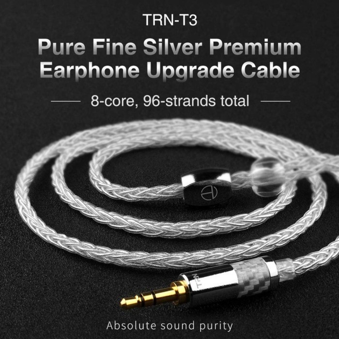 Jual TRN T3 8 Core Pure Silver Cable 3.5mm Upgrade Cable | Shopee Indonesia