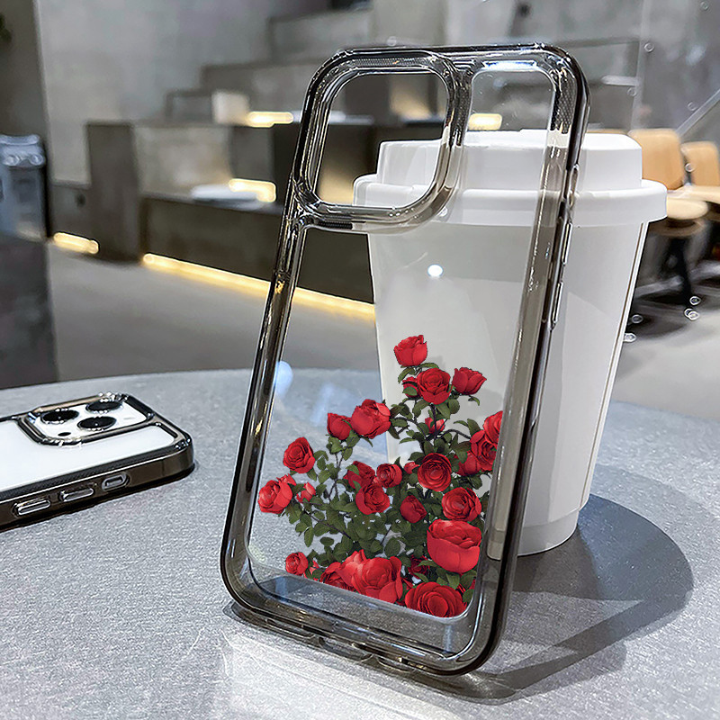 Jual Case hp iPhone 16E 11 pro max 15 pro max 15 plus 14 plus mawar ...