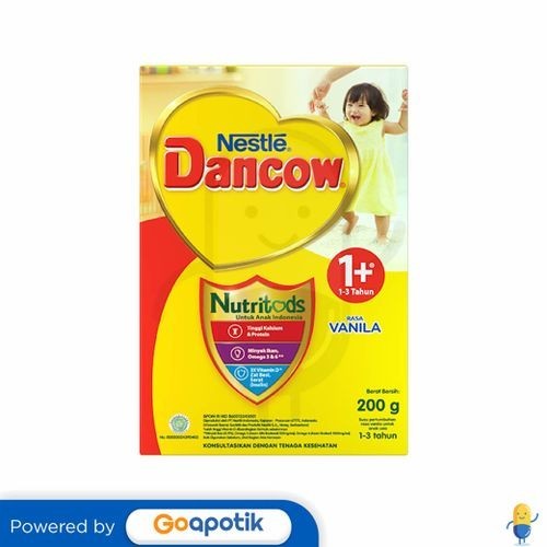 Jual Dancow 1+ Nutritods Usia 1-3 Tahun Rasa Vanilla 200 Gram Box ...
