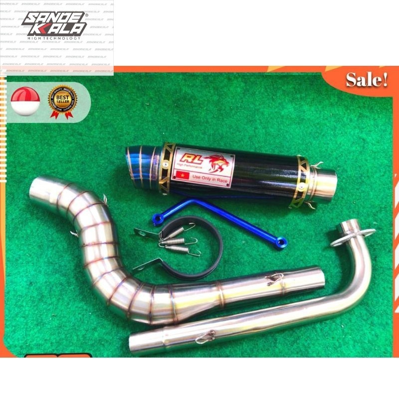 Jual Rl RED LEO EXHAUST RACING 1SET OPEN Spec FOR XRM 110/125 WAVE 100 ...