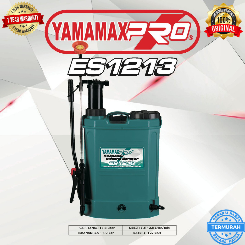 Jual YAMAMAX PRO ES1213 ELECTRIC SPRAYER 13 LITER - SEMPROTAN HAMA 2IN1 ...