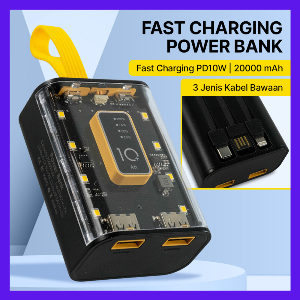 Jual inovasi_tani-Power Bank Fast Charging PD10W 4in1 20000mAh FAST ...