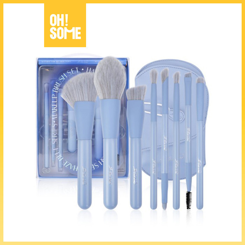 Jual OH!SOME BEAUTY - DULCE LUNA Haze Blue Series Makeup Brush Set 8pcs | Shopee Indonesia