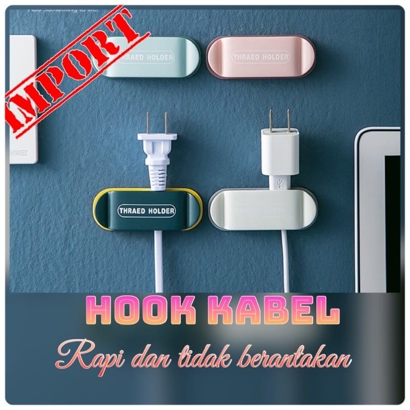 Jual Kokoyu Holder Kabel Gantungan Hook Klip Meja Dinding Cantolan Kait ...