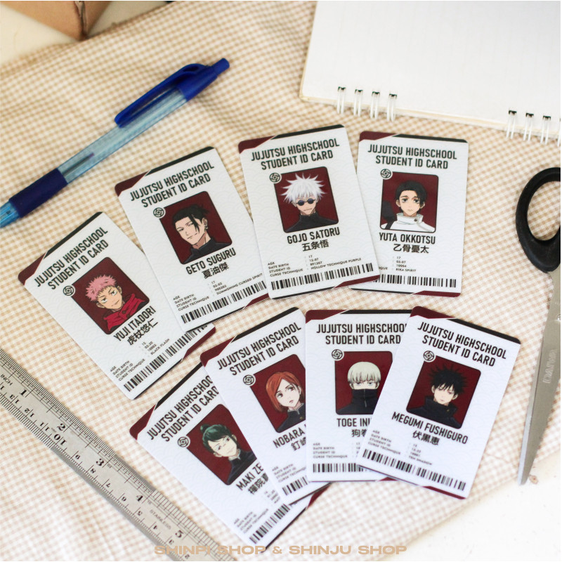 Jual Student Id Card Jujutsu Kaisen Anime Photocard Photo Card Manga ...