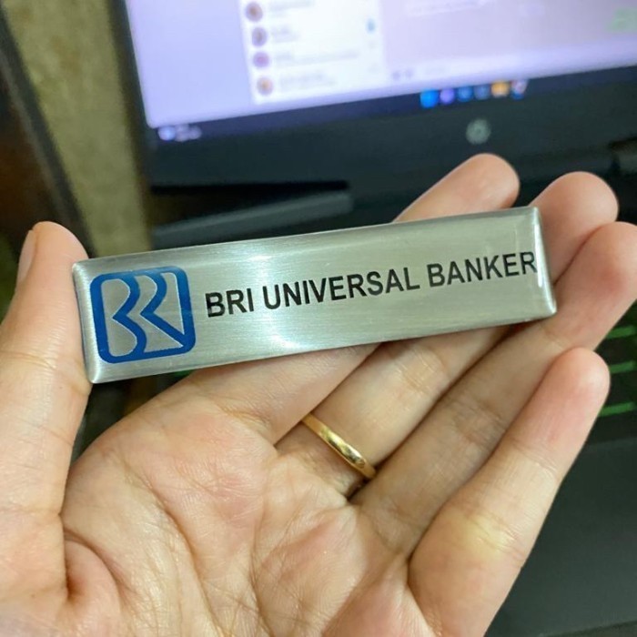 Jual Nama Dada Lapis Resin (SILVER ASLI)/Name Tag/Nametag/Papan Nama ...