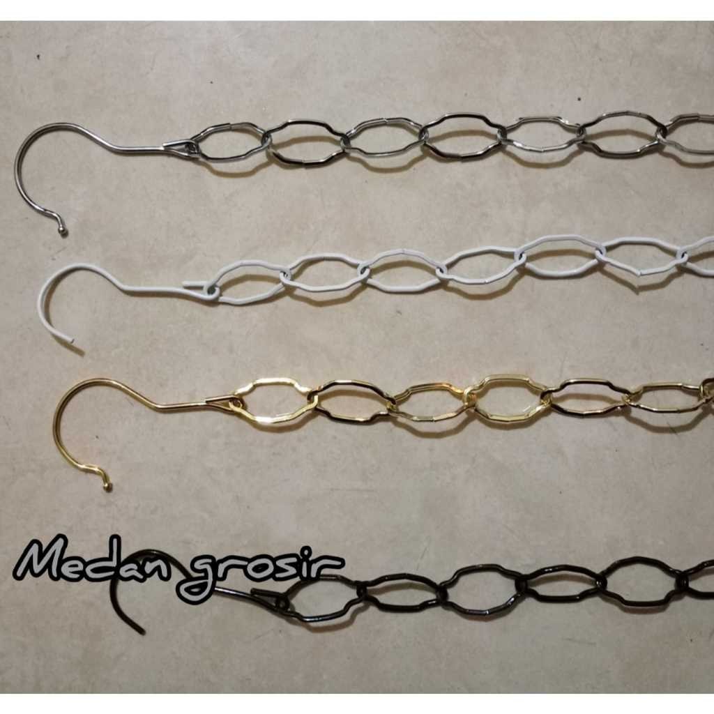 Jual Hanger Rantai Besi Gantungan Baju Rantai Ring Untai kabir | Shopee ...