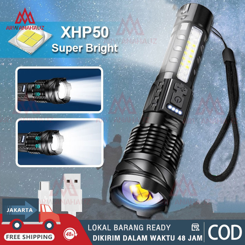 Jual Senter LED Super Terang 10000 Lumens Jarak Jauh Ringan Tahan Air ...