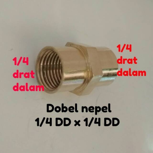 Jual Double Sock Nepel Drat Dalam 1/4 x 1/4 Drat Dalam | Shopee Indonesia