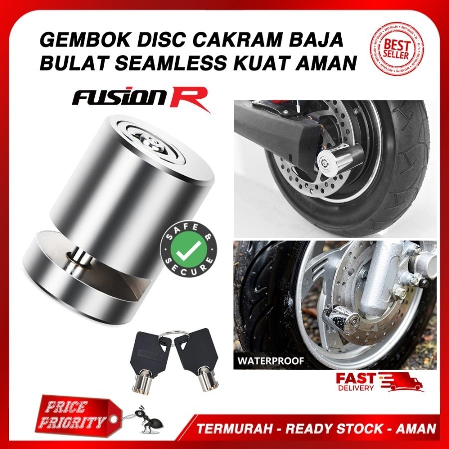Jual Gembok Cakram Motor Bulat Sepeda Kuat Aman Disk Lock Sepeda Kuat ...