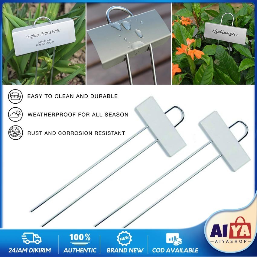 Jual 5Pcs Label Tanaman Penanda Stainless Steel Waterproof Panjang 27Cm Tanaman Name Tag Tanaman ...