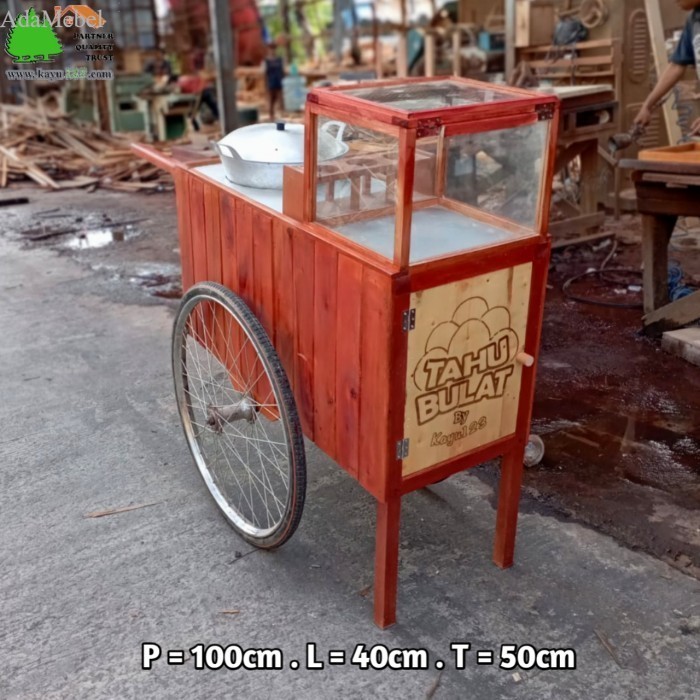 Jual AWQ-614 GEROBAK KELILING - THU BULAT - CILOK / FULL KAYU GEROBAK ...