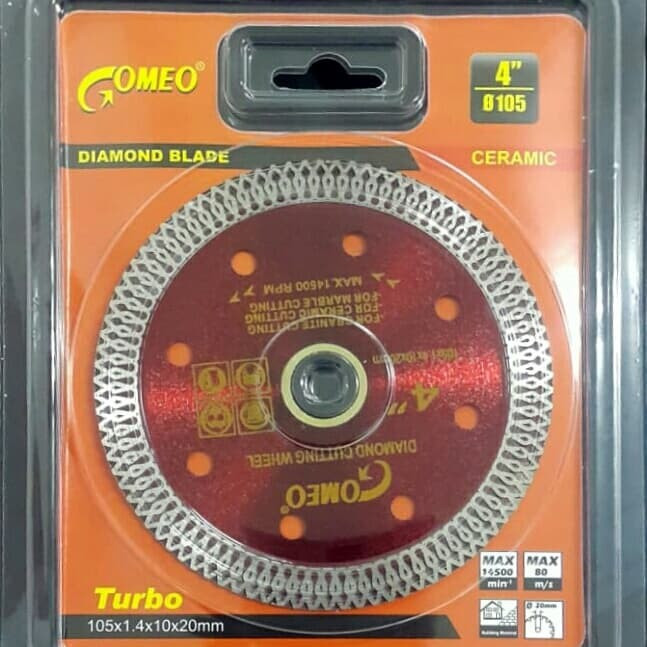 Jual GOMEO Mata Gerinda Potong Keramik / Diamond Wheel Turbo 4" Ukuran ...