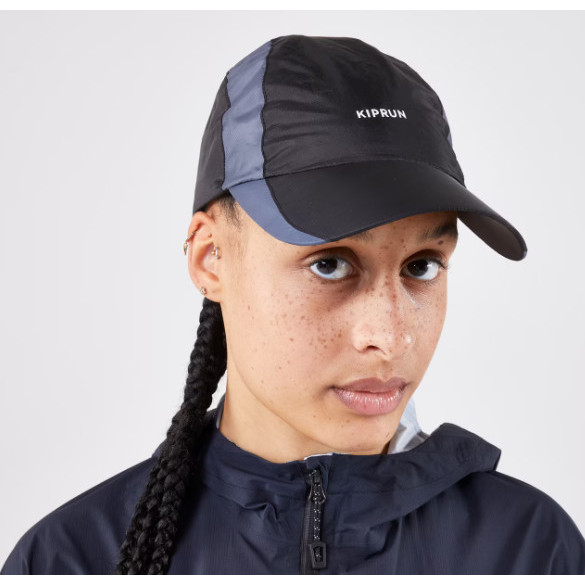 Jual READY -Topi lari anti air topi jogging running rain cap black ...