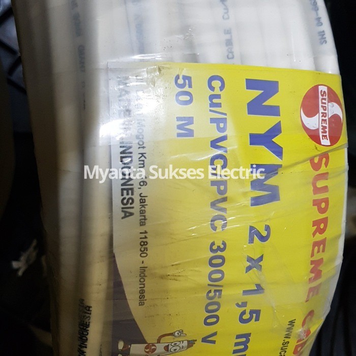 Jual Kabel Listrik Tunggal NYM 2x1,5mm SUPREME Roll 50m | Shopee Indonesia