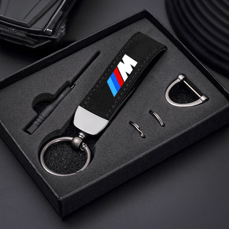 Jual Luxury Leather Car Keychain Creative DIY Keyring Auto Vehicle ...