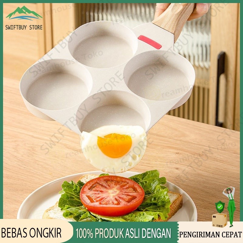 Jual 4 Hole Frying Pan / Tamagoyaki Wajan Penggorengan Burger Omellete ...