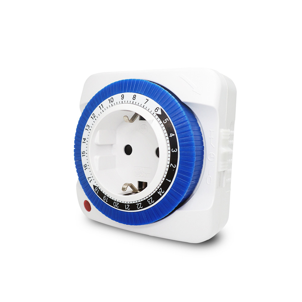 Jual EU/US 24 Hours Timer Switch Timer Plug in Mechanical Grounded Programmable Smart Countdown ...