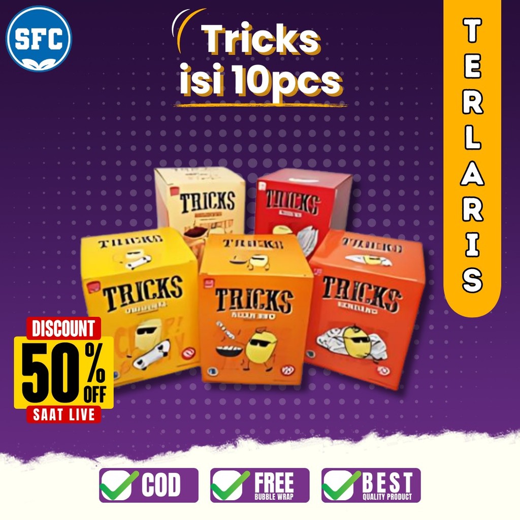 Jual TRICKS BOX ISI 10 PCS / SNACK TRICKS BULGOGI BBQ KIMCHI RENDANG ...
