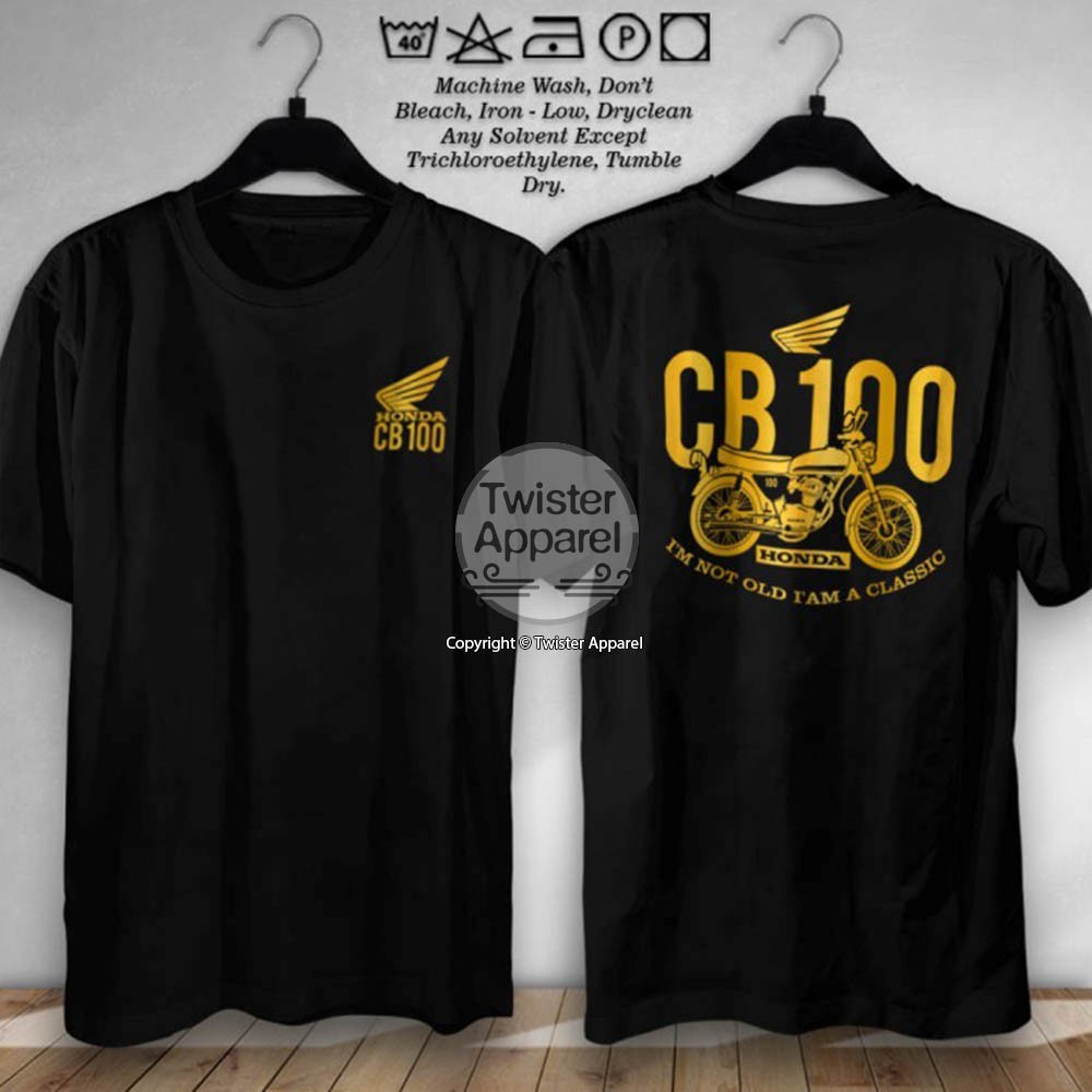 Jual Kaos CB 100 Honda Gank Classic Gold Baju Sunmori Racing Otomotif Biker Motor GL Tiger Herex ...