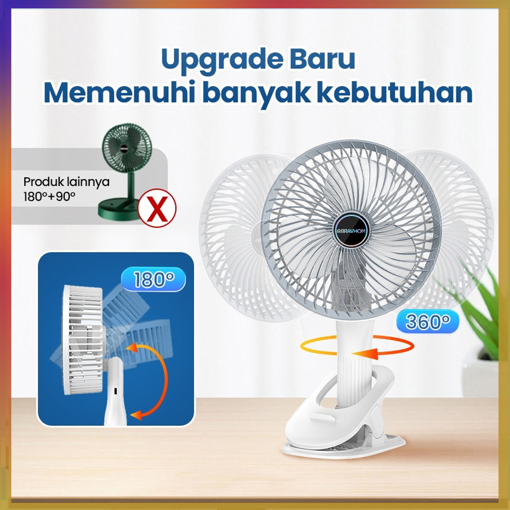Jual Kipas Angin Portable Lipat Tidak Berisik 360° Rotasi 3 Kecepatan ...
