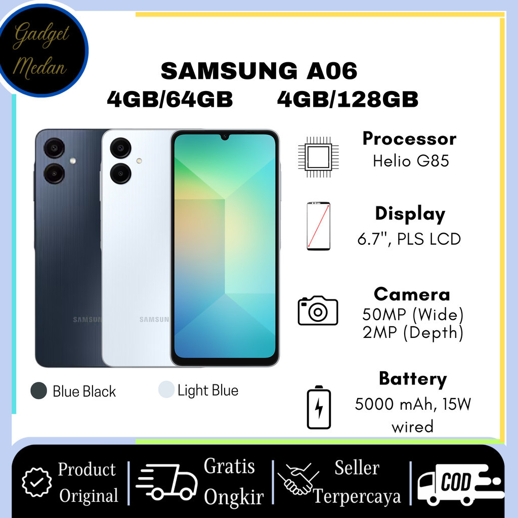 Jual Samsung Galaxy A06 4GB/64GB 4GB/128GB 6GB/128GB Garansi Resmi | Shopee Indonesia