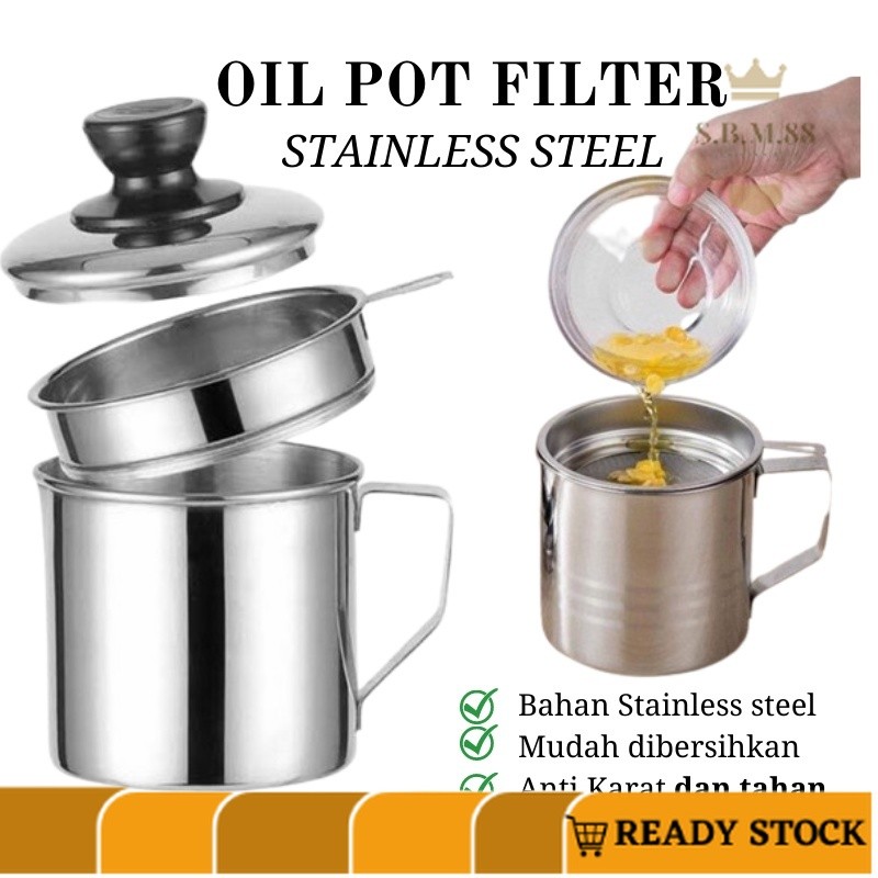 Jual SM88 -A306- Oil Pot Filter - Gelas Saringan Minyak Stainless Steel ...